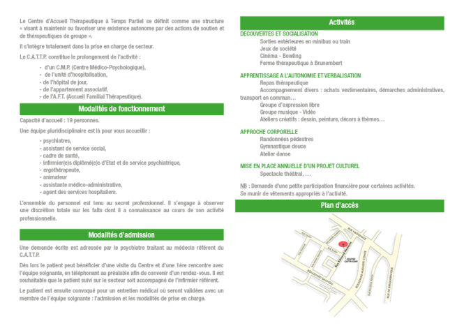 Centre d’Accueil Thérapeutique à Temps Partiel – CATTP | CHB